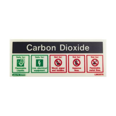 China Waterproof Photoluminescent Fire Fighting Equipment Symbols Fire Extinguisher Co2 Sign for sale