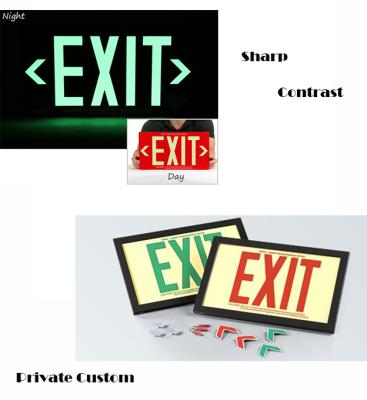 China Rechargeable Photoluminescent Safety Exit Sign Emergency Evacuation Running Man for sale