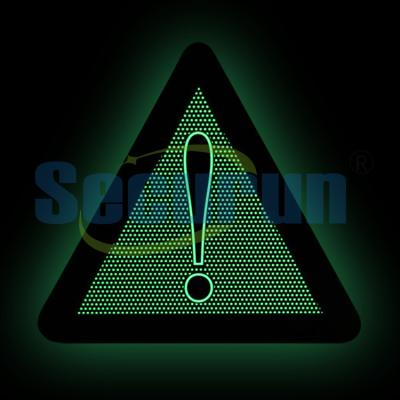 China 30inch Photoluminescent Signage Uitroep Mark Danger Symbol Te koop