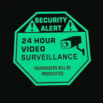 China 1 mm de espesor Señales de alerta de seguridad fotoluminiscentes Brillan en la oscuridad en venta
