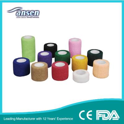 China Colorful Sport Elastic Wrap Tape Self Adhesive Bandage 4.5m Elastoplast For Knee Support Pads Finger Ankle Palm Shoulder for sale