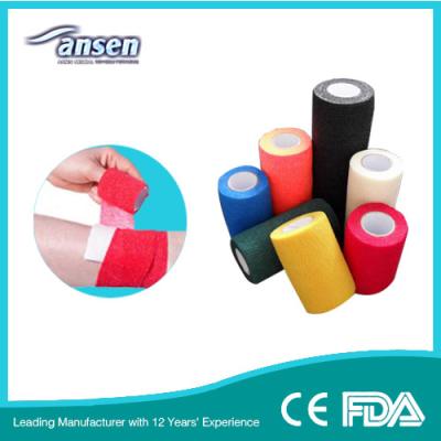 China Wholesale Colored Weightlifting Sports Thumb Cotton Sports Tape Cohesive Elastic Bandage for sale