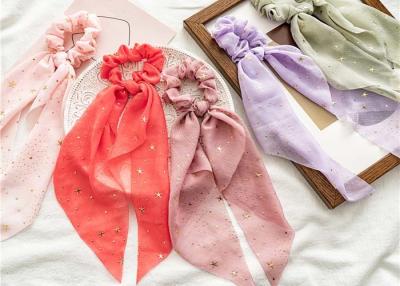 China Spring/summer red chiffon moon star Arabia streamer large coil hair accessories cross border hair - free lady tie hair for sale