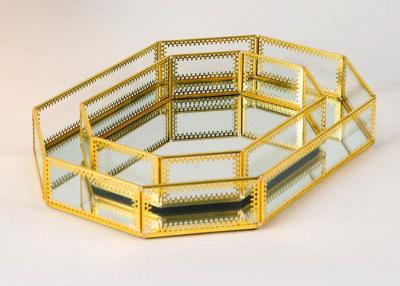 China Custom logo dresser ornaments storage tray Nordic ins glass artifact cosmetics box wholesale for sale