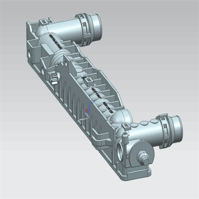 Radiator plastic tank mold design