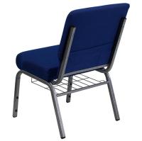 China Stackable Red Fabric Church Chairs with Iron Frame for sale