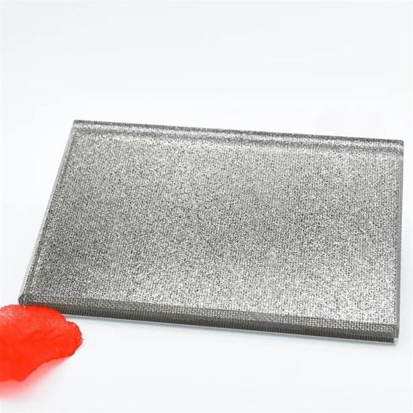 Quality Wire Mesh Laminated Glass Metal Mesh Fire Resistant Tempered Glass 4mm 5mm 6mm for sale