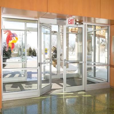 Office Toughened Glass Sliding Door Window Sound Insulation Customized Size Swinging Sliding Glass Doors Fine Polished Edge