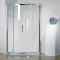 Quality Chrome Plated Bathroom Sliding Barn Door Safety Tempered Glass Shower Room for sale