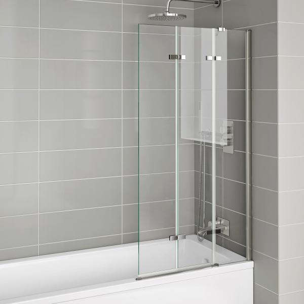 Quality Modern Bathtub Glass Door Transparent Tempered Glass Bathtub Sliding Doors Customized Bathtub Shower Doors For Bathroom / Villa for sale