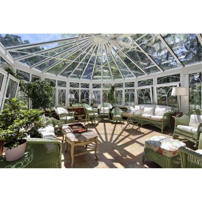 4 Season Glass Sunroom Aluminum Frame Tempered Glass Aluminium Greenhouse Sound Insulation Outdoor Panoramic Farm House Sun Room