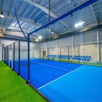 Quality Professional Padel Court Turf Customized Black Green Paddle Tennis Court Glass for sale
