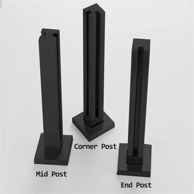 China 304 316 Stainless Steel Balustrade Posts Glass Railing Posts Balcony Tempered Glass Balcony Posts for sale