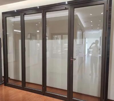 Cina Cornice in alluminio Porta da garage a misura Pieghevole Porte scorrevoli in vetro per case moderne in vendita