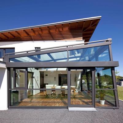 Cina Veranda con vetri isolanti 5mm+12A+5mm, struttura in alluminio, retrattile, per ville, giardino esterno in vendita
