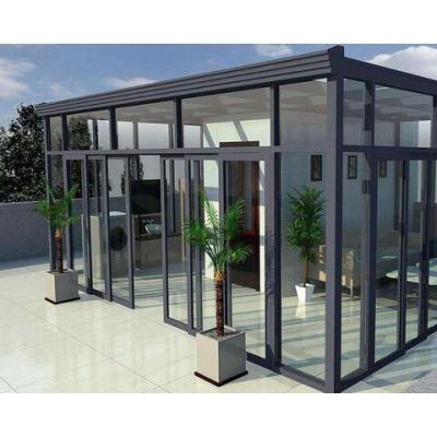 Cina Veranda con vetri isolanti 5mm+12A+5mm, struttura in alluminio, retrattile, per ville, giardino esterno in vendita