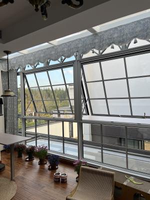 China French Style Aluminum Door  Window  With Double Pane Glass  Windows Grill Design for sale