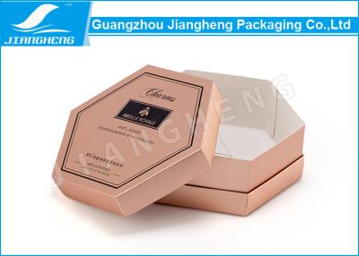中国 印刷される六角形の定形習慣の空の独特な化粧品の包装箱 販売のため