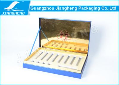中国 青いフラット パックのボール紙のギフト用の箱、映されたペーパー長方形の板紙箱 販売のため