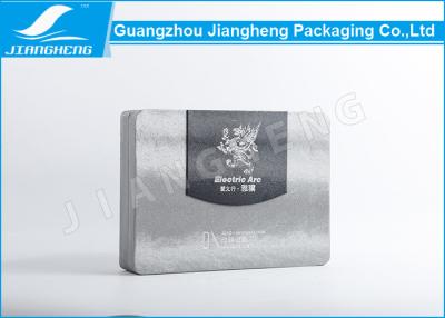 Cina Scatola d'imballaggio di cuoio grigia durevole con il logo di timbratura caldo d'argento su misura in vendita