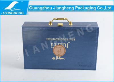 中国 香水金のハンドルBVの証明の一定の濃紺PUの革ギフト用の箱の箱 販売のため