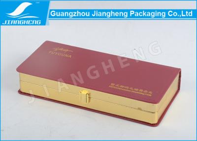 中国 赤によってカスタマイズされる贅沢なギフト包装箱PUののどの革美箱 販売のため
