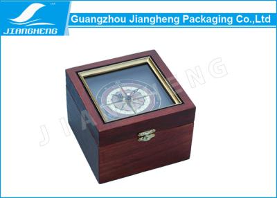 Cina Contenitore di regalo di legno di lusso di legno dell'orologio dei contenitori di regalo di colore di Brown con la chiara finestra in vendita