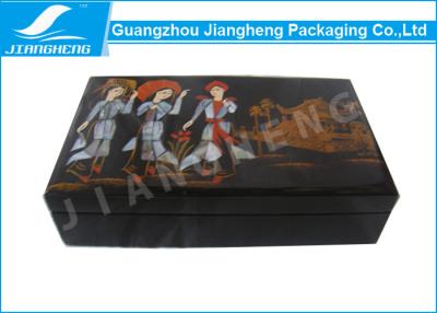 Cina Contenitore di regalo di legno della vernice nera di essiccamento di rettangolo per l'imballaggio dei 320 * 180* 60mm in vendita