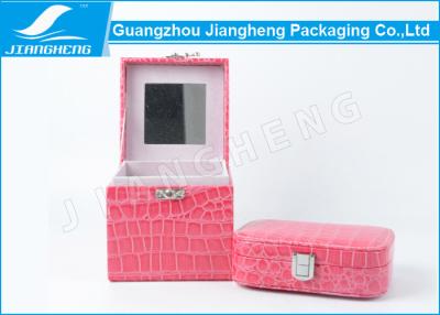 中国 女性のための専門の小さい革ギフト用の箱明るいピンク色 販売のため