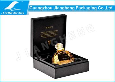 中国 香水瓶のための注文の黒い織り目加工のペーパー芳香のギフト用の箱 販売のため