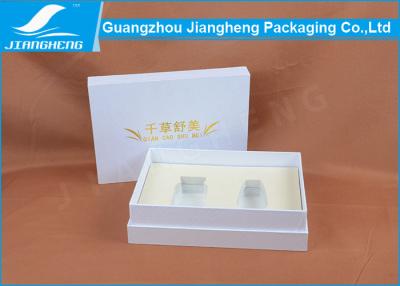 中国 長方形2のびんのギフト香水の包装のための包装箱の豪華で白い質のペーパー 販売のため