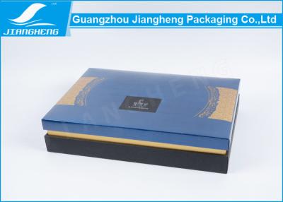 中国 泡のパッディングが付いている濃紺の印刷紙の化粧品の包装箱 販売のため