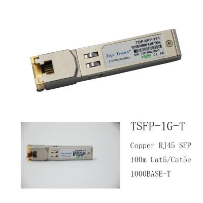 China Arista SFP-1G-T Compatible Copper RJ45 SFP 100m Cat5 Cat5e Optical Transceiver for sale