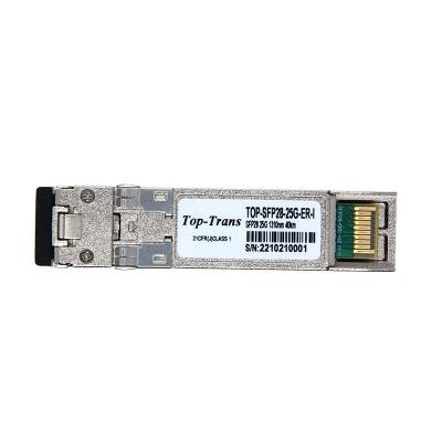 China Cloud WAN 25G SFP28 Module Dual LC 40KM SMF 25GBASE-ER for sale