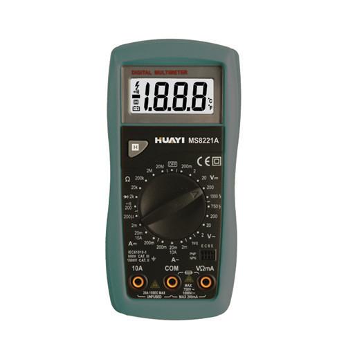 Quality Mini Size V A MS8221 Series Manual Range Digital Multimeter with Continuity for sale