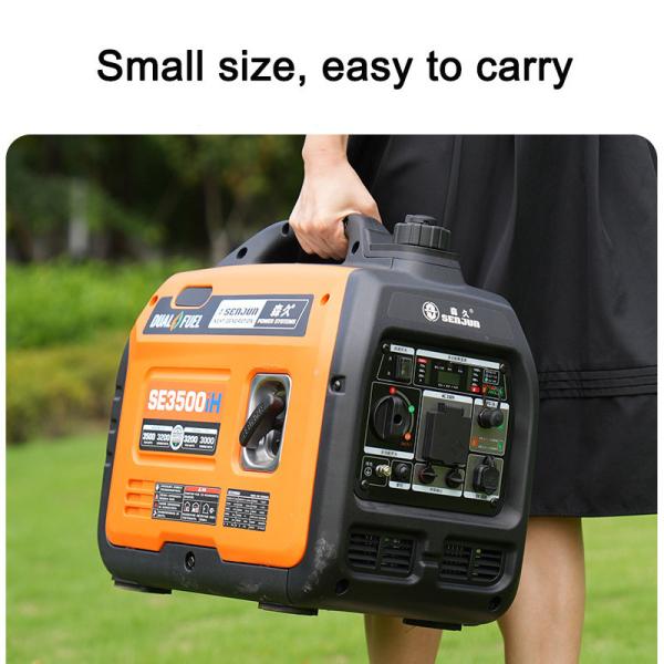 Quality 4200RPM 3.5KW 6.5KW Portable LPG/LNG Dual Fuel Silent Gas Gasoline Generator for sale