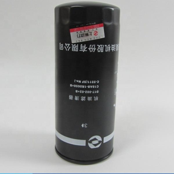 Quality Oil Filter D17-002-02/JX1023 for Diesel Generator Set Construction Machinery for sale