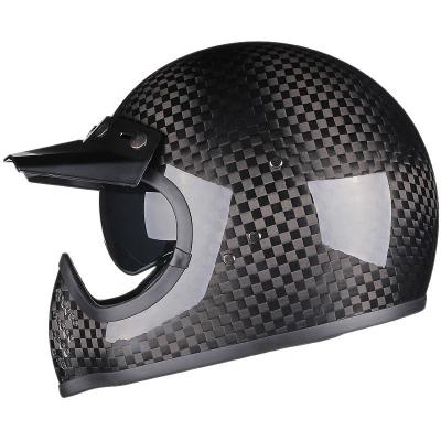 Cina 102T Ghost Rider Vintage Full Carbon Fiber Cruiser Casco da moto M/L/XL/XXL Moto3 in vendita