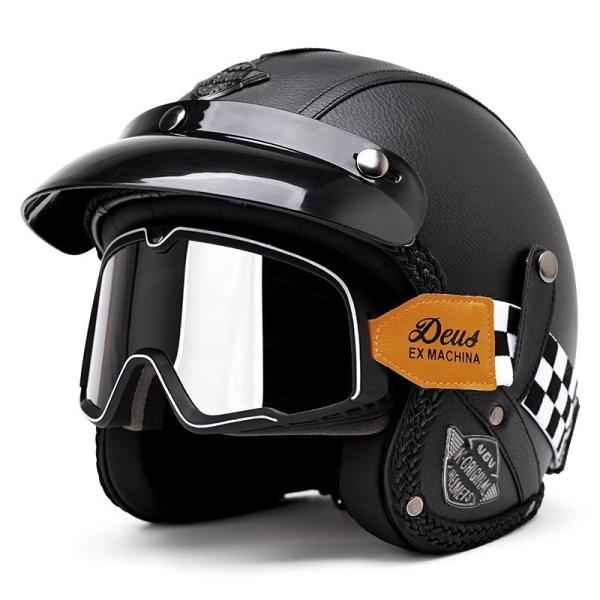 Quality Popular Vintage Prince Cruise Motorcycle Helmet Electric 3/4 Helmet for Summer Riding for sale