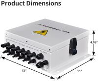 China 34 Input 1 Output 500VAC String Solar DC Combiner Box for Outdoor Use for sale