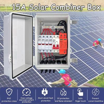 China Solar PV Combiner Box P65 Protection DC 1000V With 63A Circuit Breakers for sale
