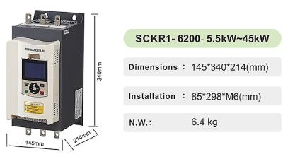 China Top sale discount price 50Hz/60Hz AC 60A 380V 30KW 3 phase intelligent soft starter for motor compressor soft starters for sale