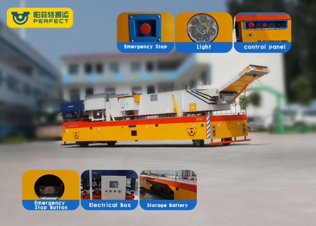 heavy duty flat rail guided heavy duty self propelled Die and mold Transfer Cart for die and mold transport