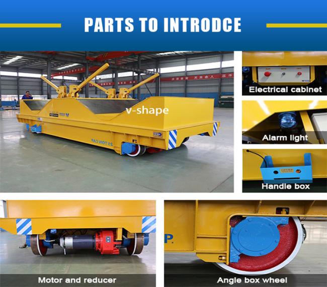 Custom Battery operated steel coil material handling transfer cart equipment