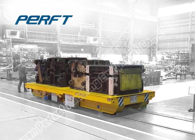 30T Cable Drum Powered Rail Material Transfer Trolleys in Factory Material Transport