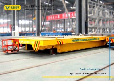 Cina Il conduttore elettrico Rail Powered Q235 muore pista della piattaforma del carretto di trasferimento in vendita