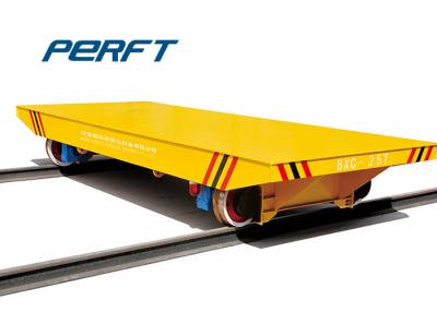 China Gele Kleur Gemotoriseerde Materiële Overdrachtkar op Spoor met het Systeem van de Gietlepelpendel Te koop