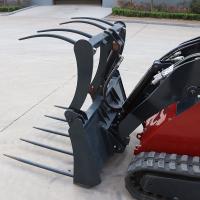 China Mini skid steer loader wiht Grass grapple for sale