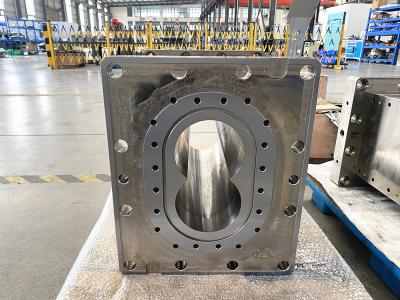 中国 耐腐食 ツインスクリューエクストルーダー 冷却システム付きのスプリッティングバレル 販売のため