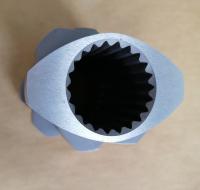 China Durable Double Screw Extruder Standard Involute Spline Screw Elements Kneading Block for sale